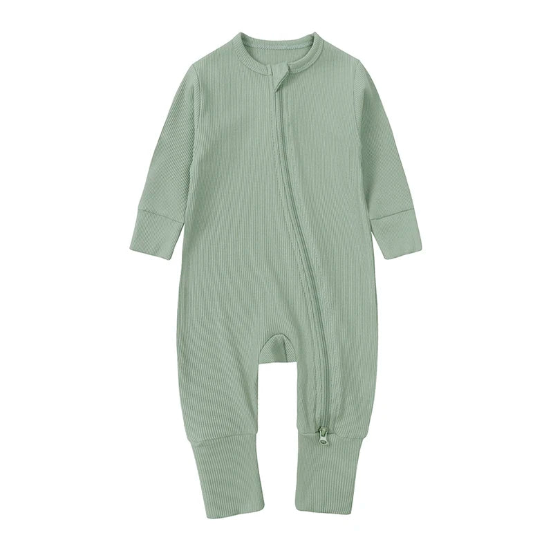 Bamboo Ribbed Onesie - Mint – The Neutral Newborn